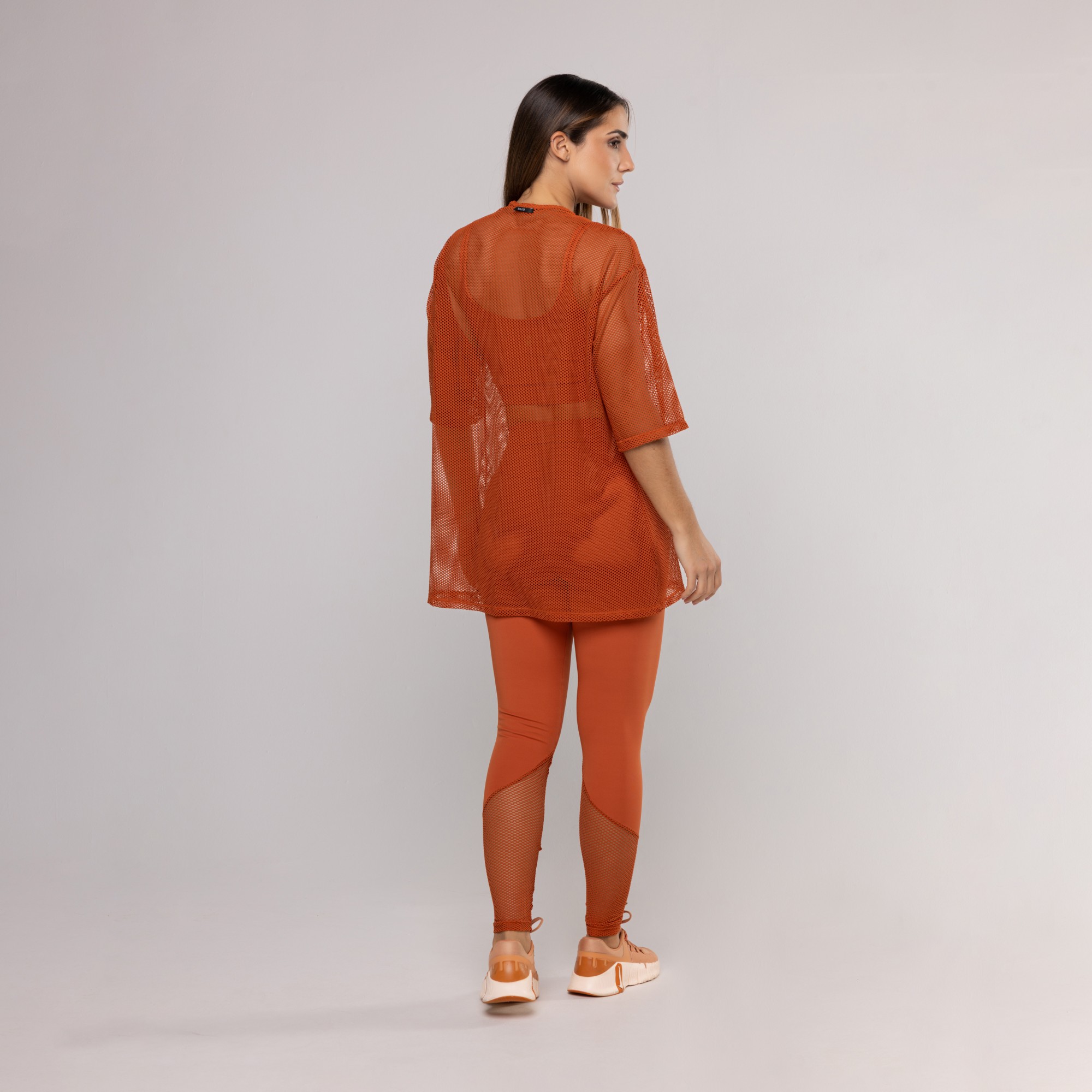 Blusa Básica Oversized Tela Telha - Borju