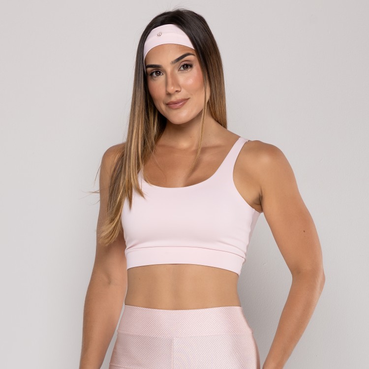 Top Básico Embutido Rosa Soft - Borju