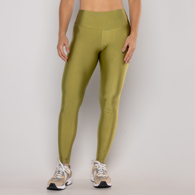Legging Essential Shine Verde Militar - Borju